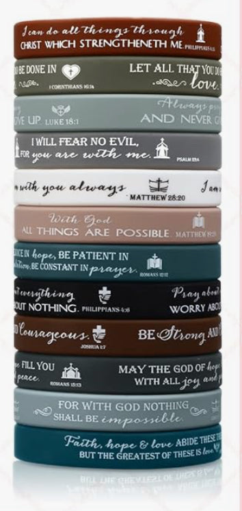 Scripture Wristbands with Bible Verses (12 Styles) – Pages: By House Of ...